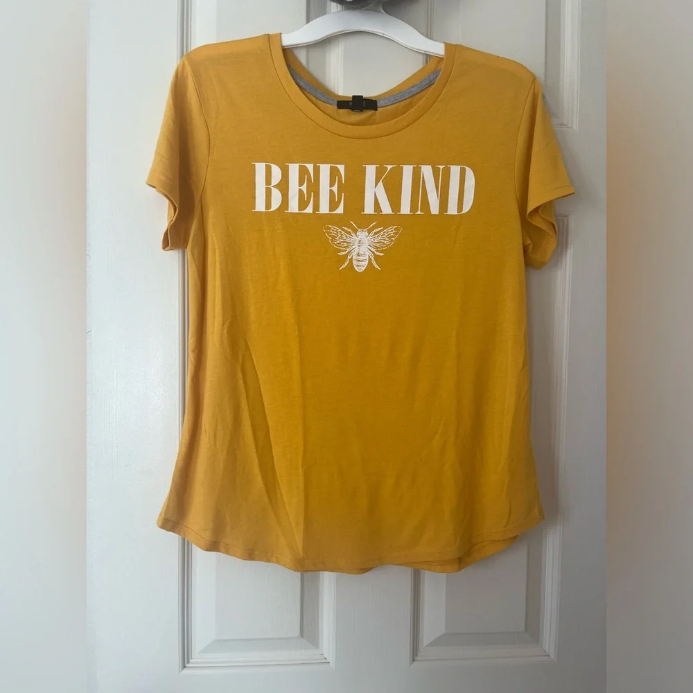 Modern Canvas | Tops | Modern Canvas Womens Bee Kind Dandelion Yellow T ...